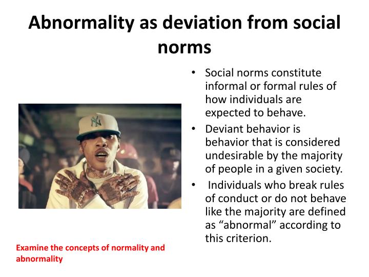 PPT - Examine the concepts of normality and abnormality PowerPoint ...