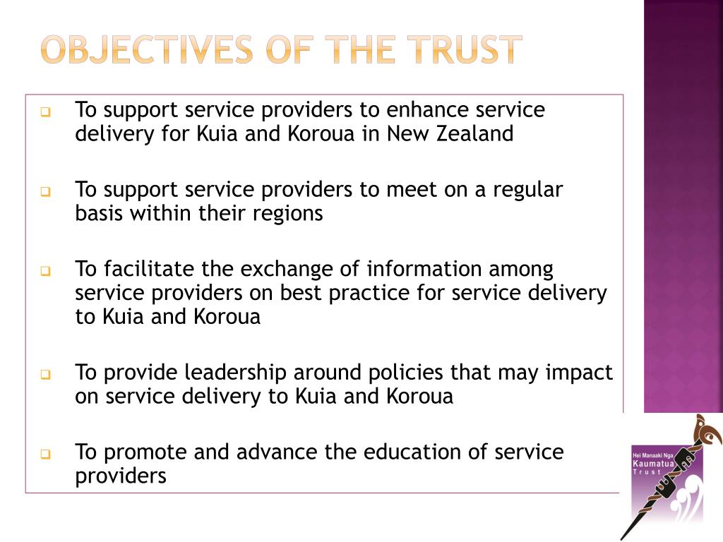 PPT - HEI MANAAKI NGA KAUMATUA CHARITABLE TRUST National Kaumatua ...