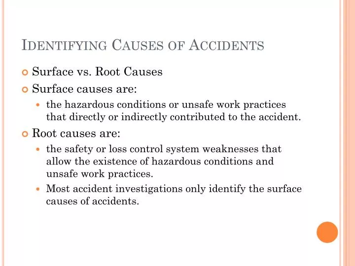 PPT - Identifying Causes of Accidents PowerPoint Presentation, free ... PPT - Identifying Causes of Accidents PowerPoint Presentation, free ...