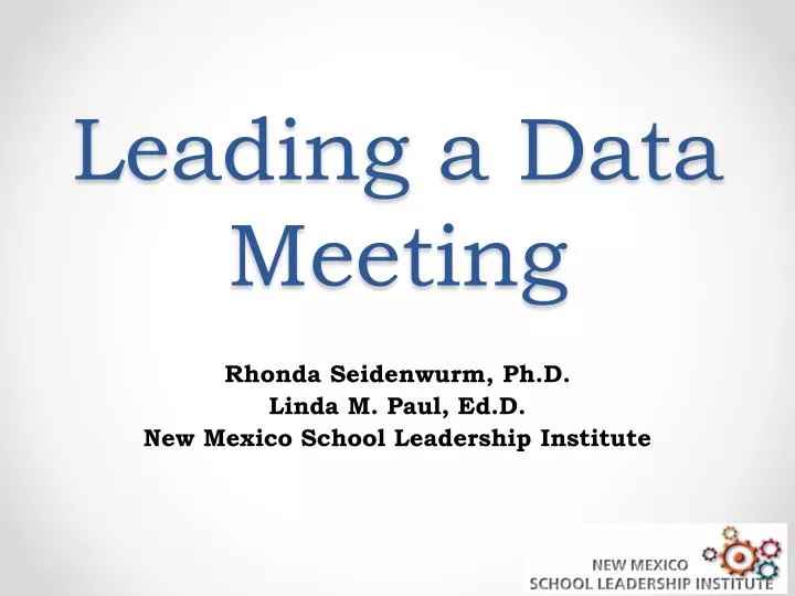 PPT - Leading a Data Meeting PowerPoint Presentation, free download ...