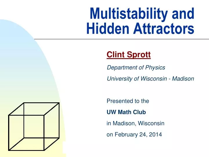 PPT - Multistability and Hidden Attractors PowerPoint Presentation ...