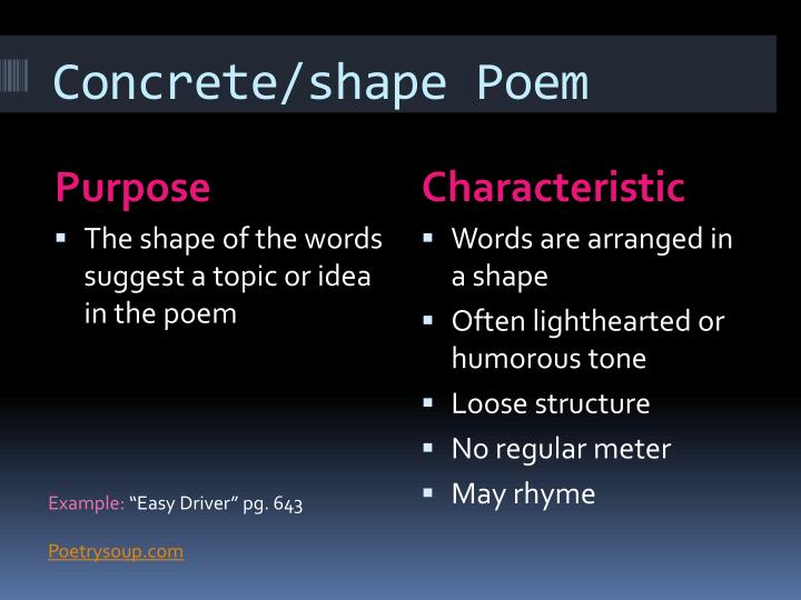 PPT - Forms of Poetry PowerPoint Presentation - ID:2654954