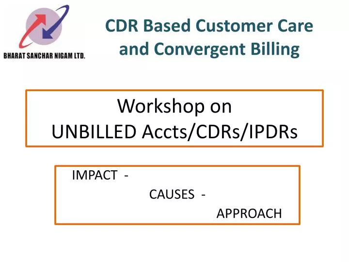 PPT - CDR Based Customer Care and Convergent Billing PowerPoint ...