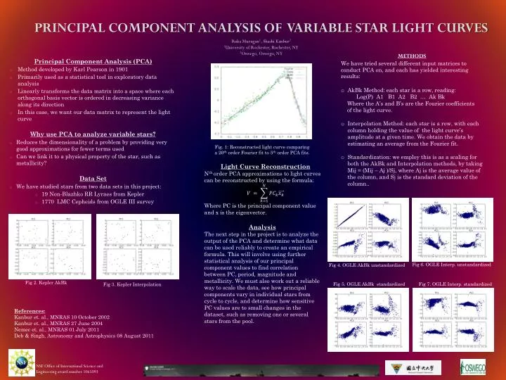 PPT - PRINCIPAL COMPONENT ANALYSIS OF VARIABLE STAR LIGHT CURVES ...
