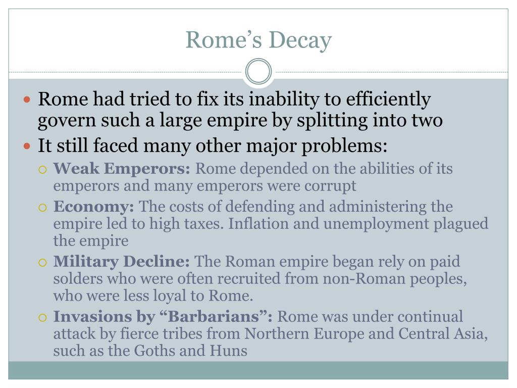 PPT - Rome: Splitting the Empire; Origins of Christianity; Omens to ...