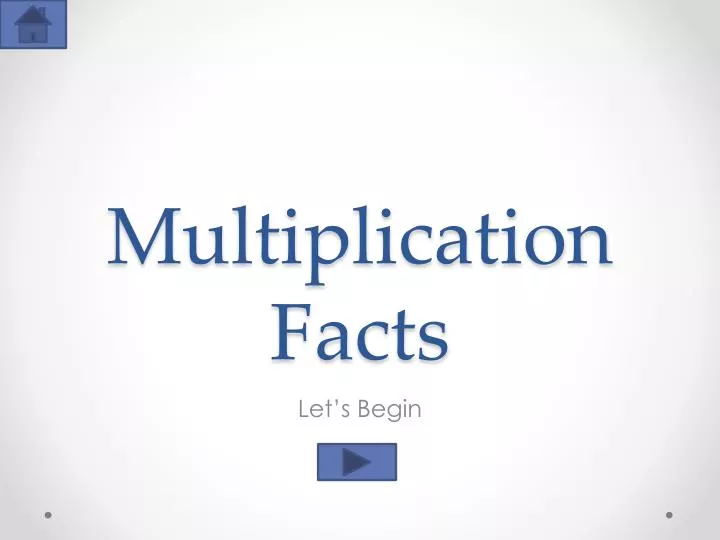 PPT - Multiplication Facts PowerPoint Presentation, free download - ID ...