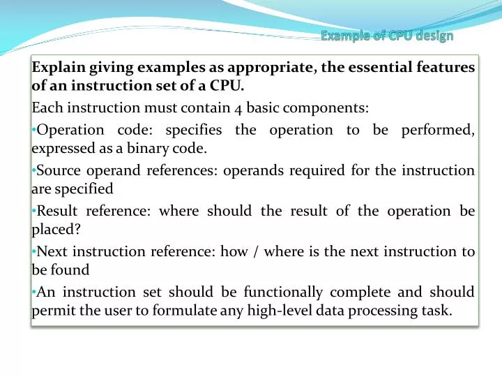 PPT - Example of CPU design PowerPoint Presentation, free download - ID ...
