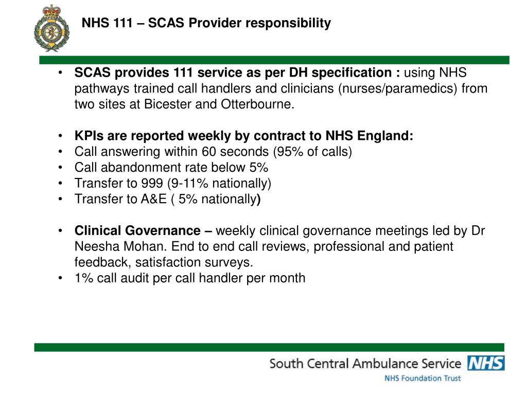PPT - NHS 111 Paul Tattam Head of 111 (North), NHS 111 PowerPoint ...
