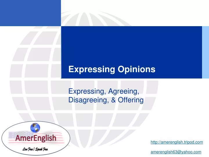 PPT - Expressing Opinions PowerPoint Presentation, free download - ID ...