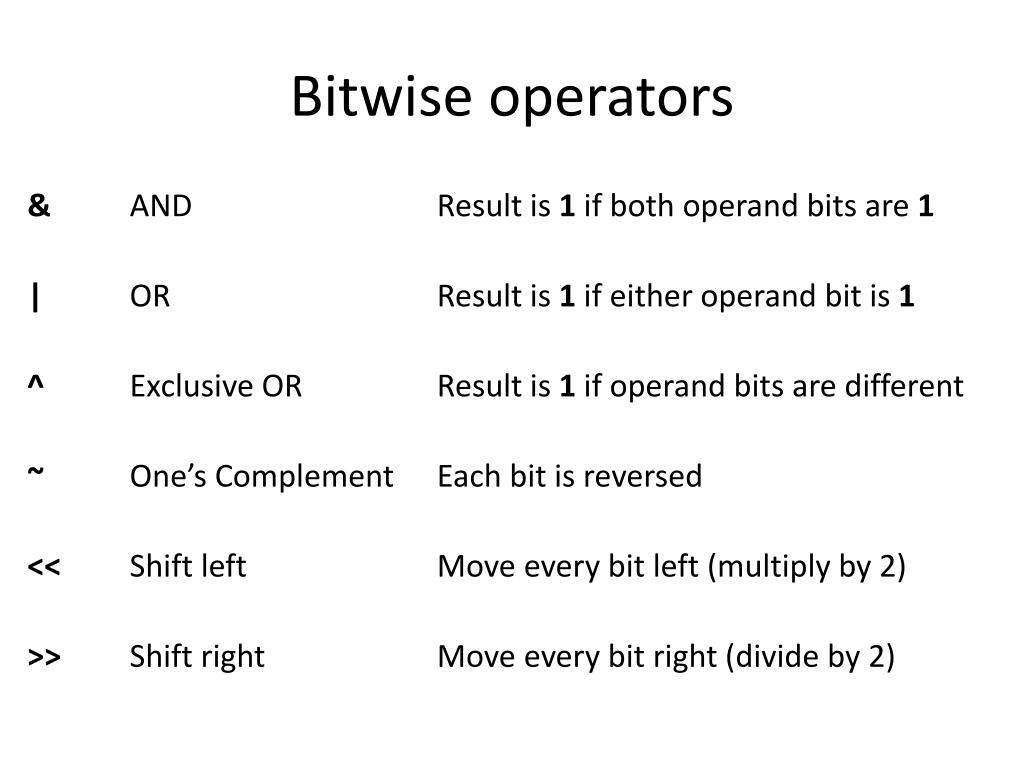 PPT - Bitwise Operations PowerPoint Presentation, free download - ID ... PPT - Bitwise Operations PowerPoint Presentation, free download - ID ...