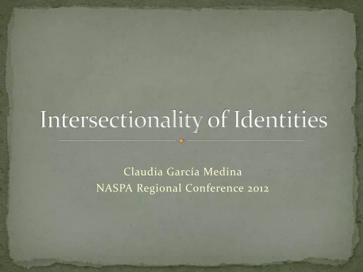 PPT - Intersectionality of Identities PowerPoint Presentation, free ...