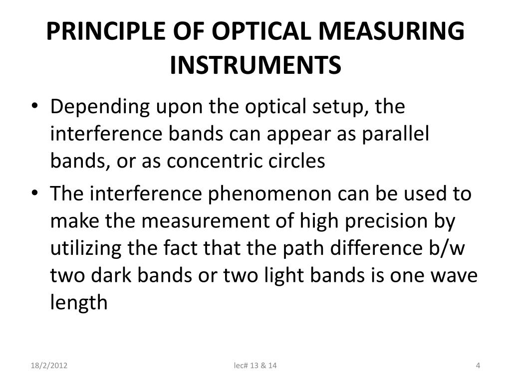 PPT - PRINCIPLE OF OPTICAL MEASURING INSTRUMENTS PowerPoint ... PPT - PRINCIPLE OF OPTICAL MEASURING INSTRUMENTS PowerPoint ...