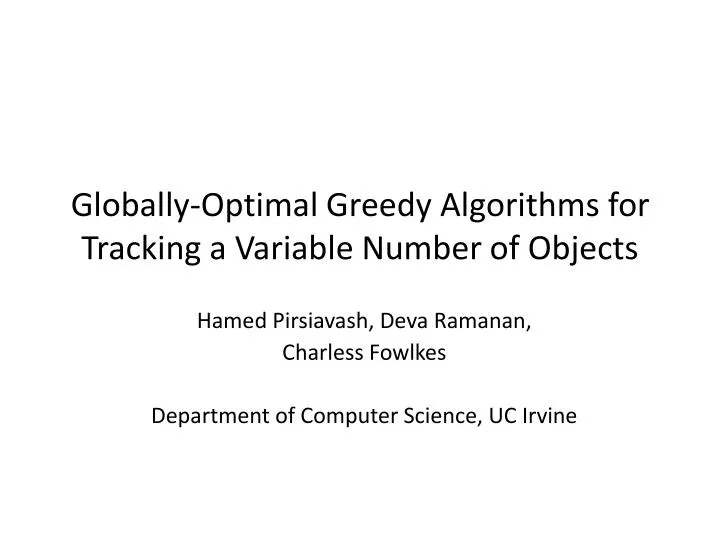 Ppt Globally Optimal Greedy Algorithms For Tracking A Variable Number Of Objects Powerpoint 6940