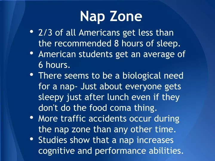 PPT - Nap Zone PowerPoint Presentation, free download - ID:2660246
