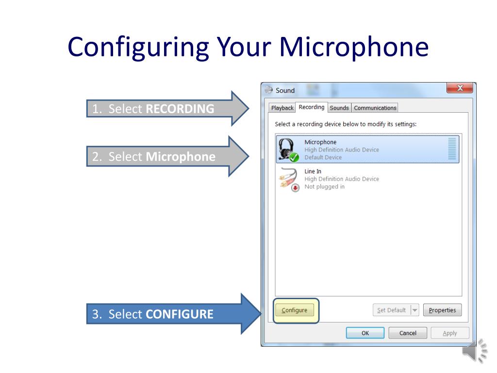 PPT - Tutorial: Configuring Your Microphone PowerPoint Presentation ... PPT - Tutorial: Configuring Your Microphone PowerPoint Presentation ...