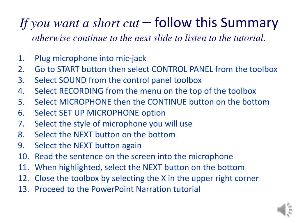 PPT - Tutorial: Configuring Your Microphone PowerPoint Presentation ... PPT - Tutorial: Configuring Your Microphone PowerPoint Presentation ...