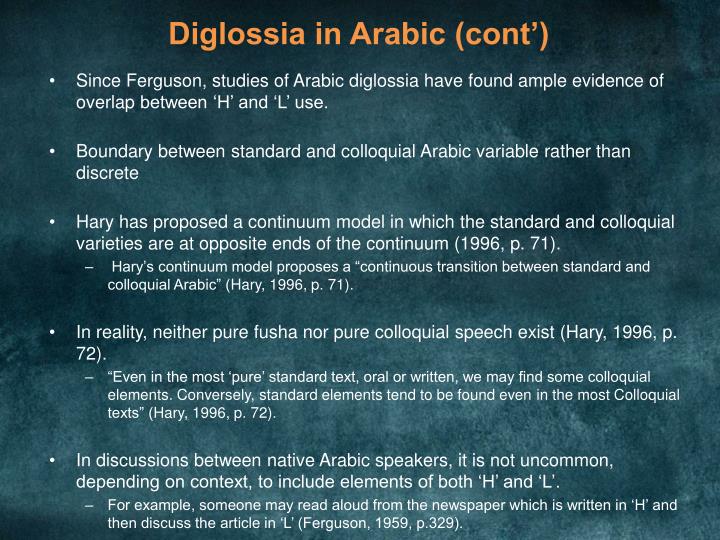 PPT - Diglossia PowerPoint Presentation - ID:2660725