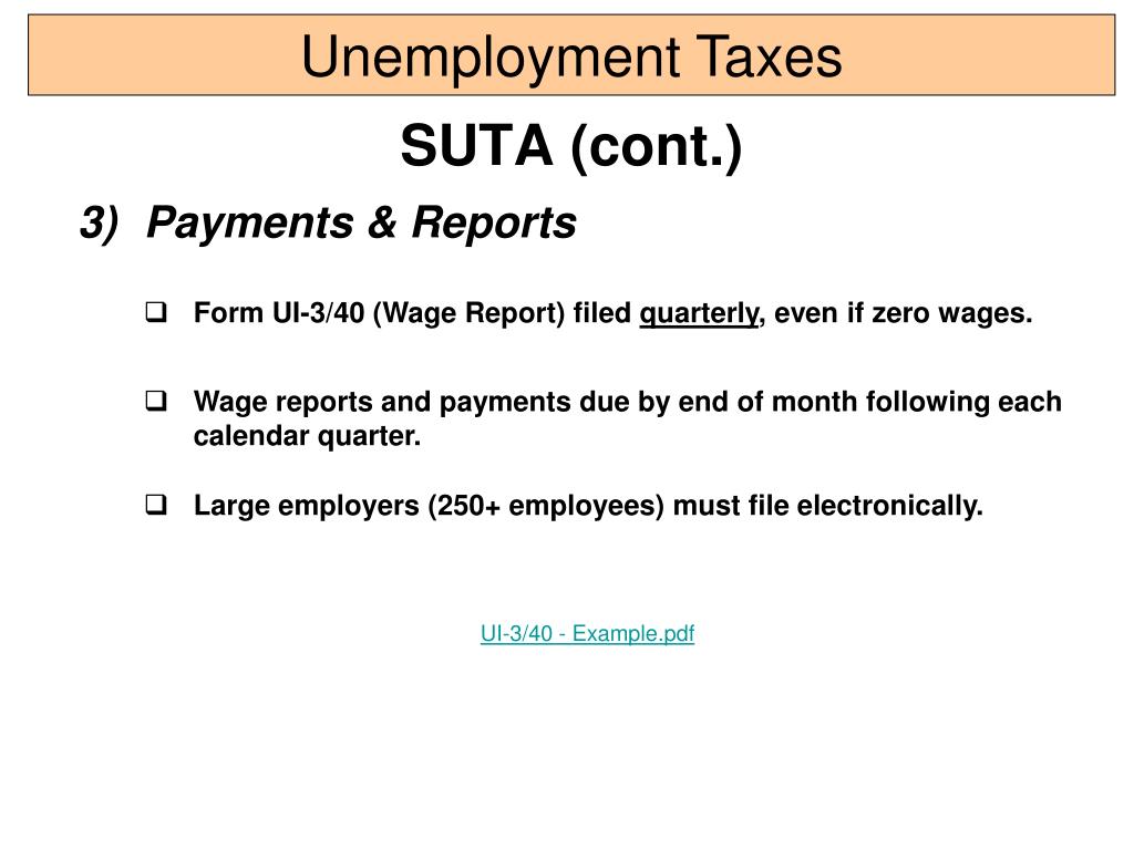 PPT - Unemployment Taxes PowerPoint Presentation, free download - ID ...