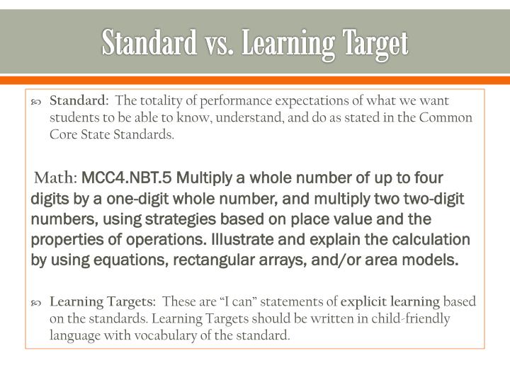 PPT - Deconstruction: Creating Learning Targets PowerPoint Presentation ...