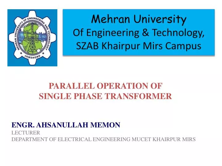 PPT - Mehran University Of Engineering & Technology, SZAB Khairpur Mirs ... PPT - Mehran University Of Engineering & Technology, SZAB Khairpur Mirs ...