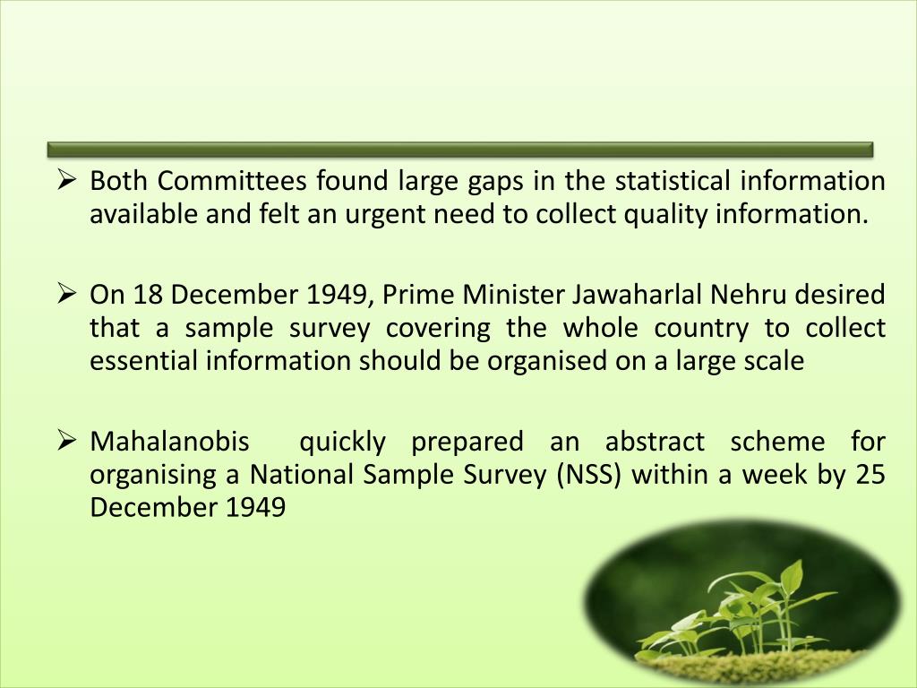 PPT - ORIGIN AND ACTIVITIES OF NSSO, GOVERNMENT OF INDIA By T.J.Rao ...