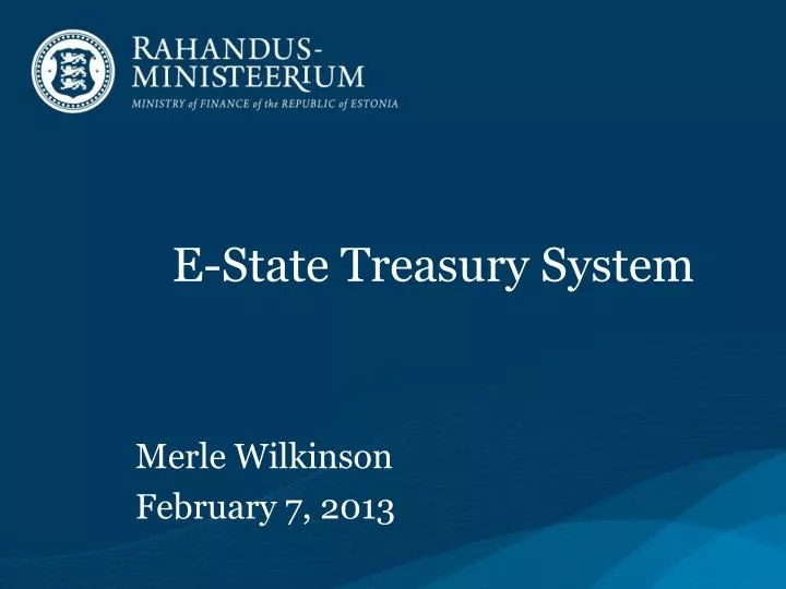 PPT - E-State Treasury System PowerPoint Presentation, free download ...