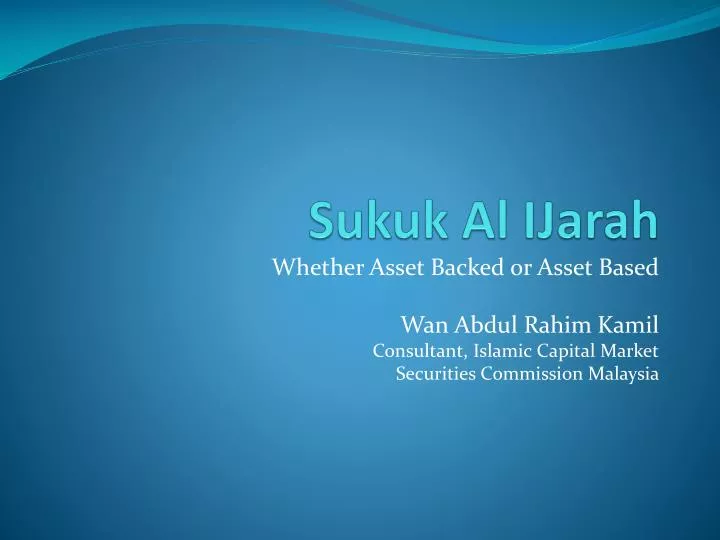 PPT - Sukuk Al IJarah PowerPoint Presentation, free download - ID:2663095