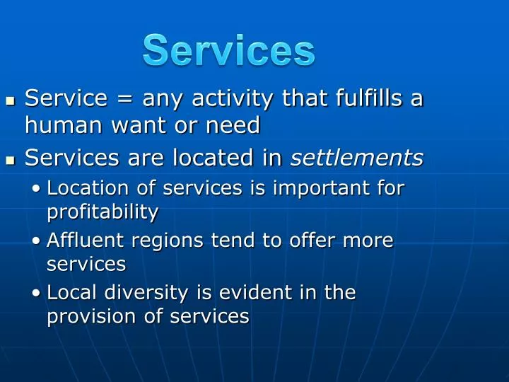 PPT - Services PowerPoint Presentation, free download - ID:2663325