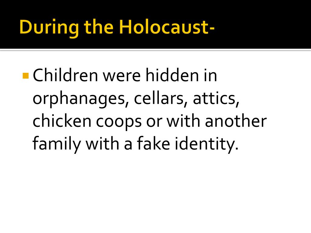 PPT - Jewish Hiding Places during the Holocaust PowerPoint Presentation ...