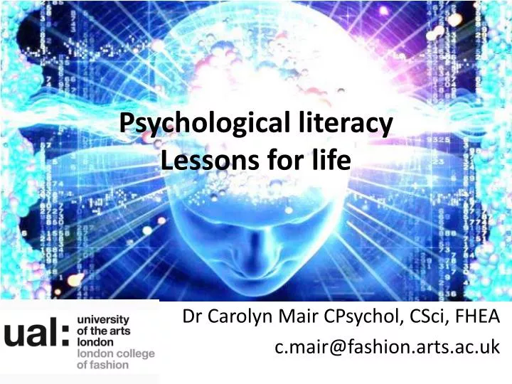 PPT - Psychological literacy Lessons for life PowerPoint Presentation ...