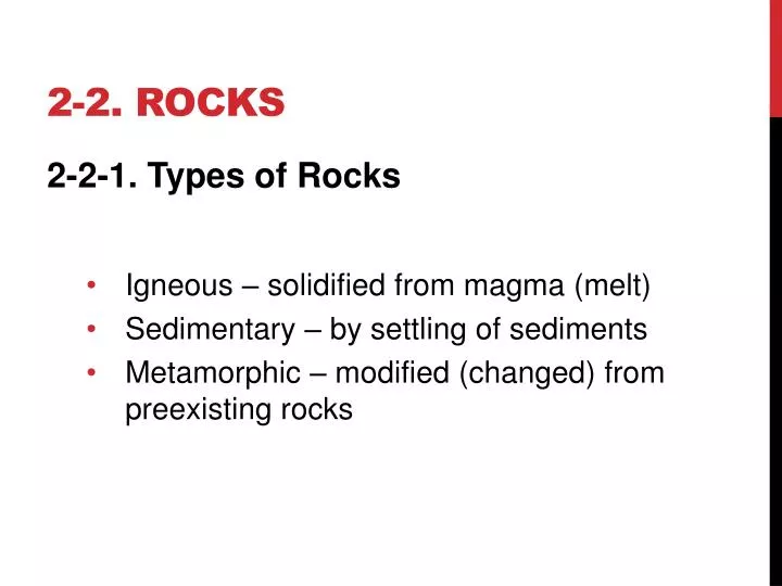 PPT - 2-2. rocks PowerPoint Presentation, free download - ID:2664612