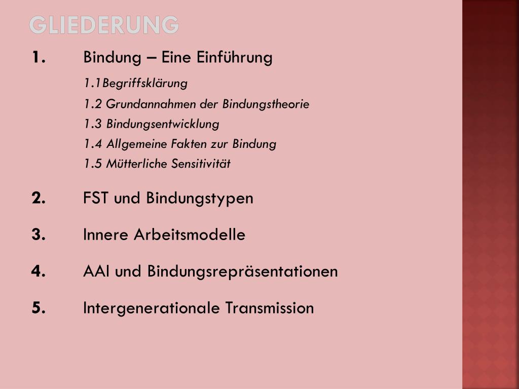 PPT - Einführung in die Bindungstheorie: Ergebnisse der Eltern-Kind ...