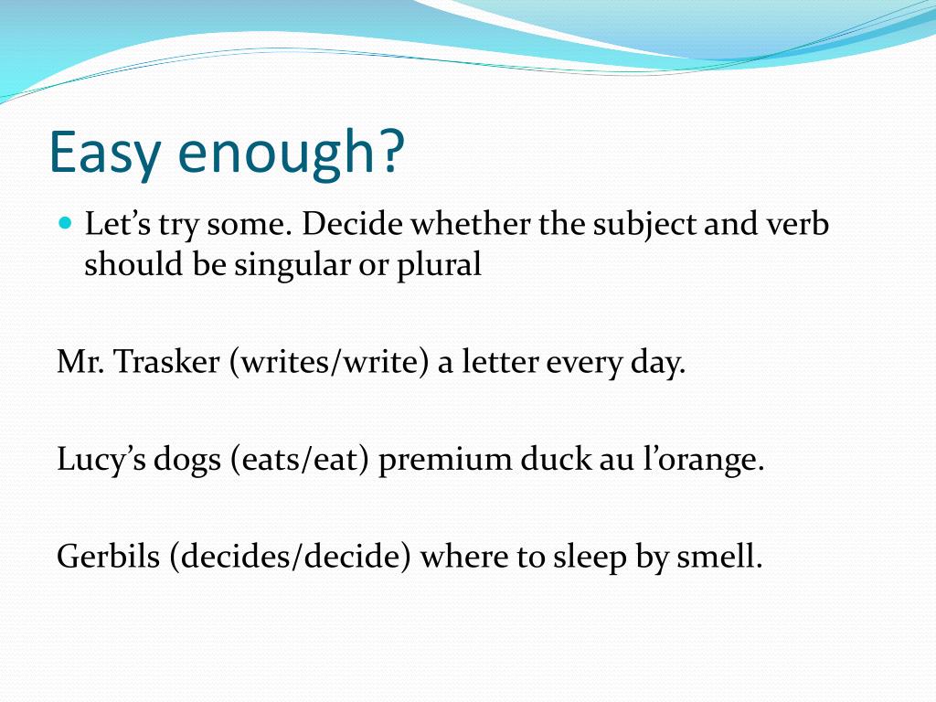 PPT - Subject and Verb Agreement PowerPoint Presentation, free download ...