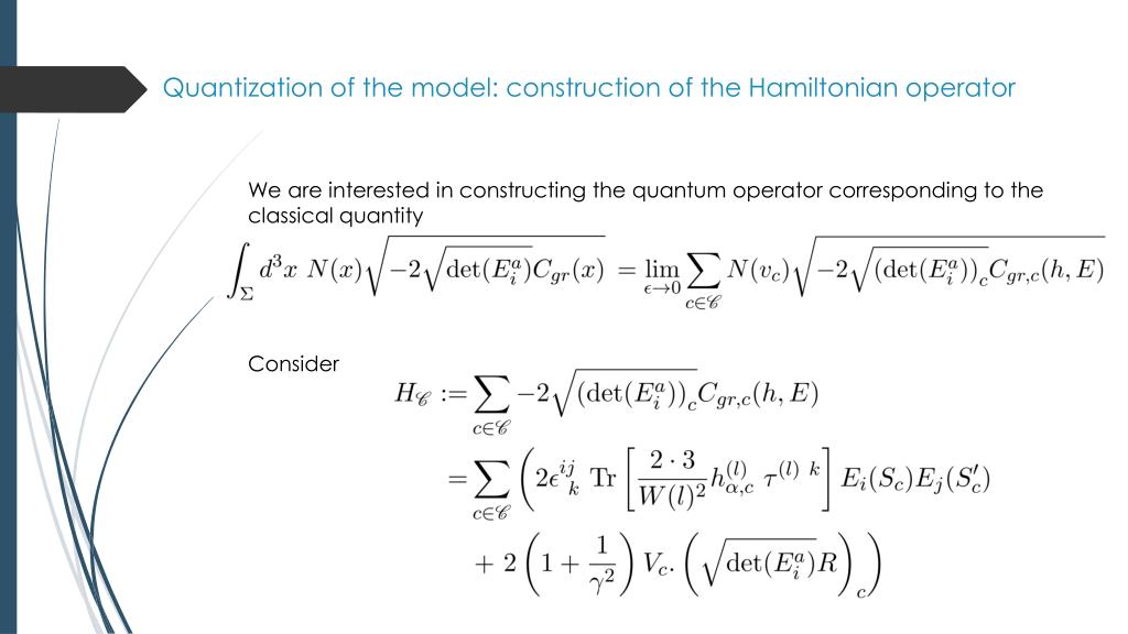 Ppt Curvature Operator And Gravity Coupled To A Scalar Field The