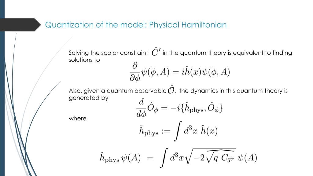 Ppt Curvature Operator And Gravity Coupled To A Scalar Field The