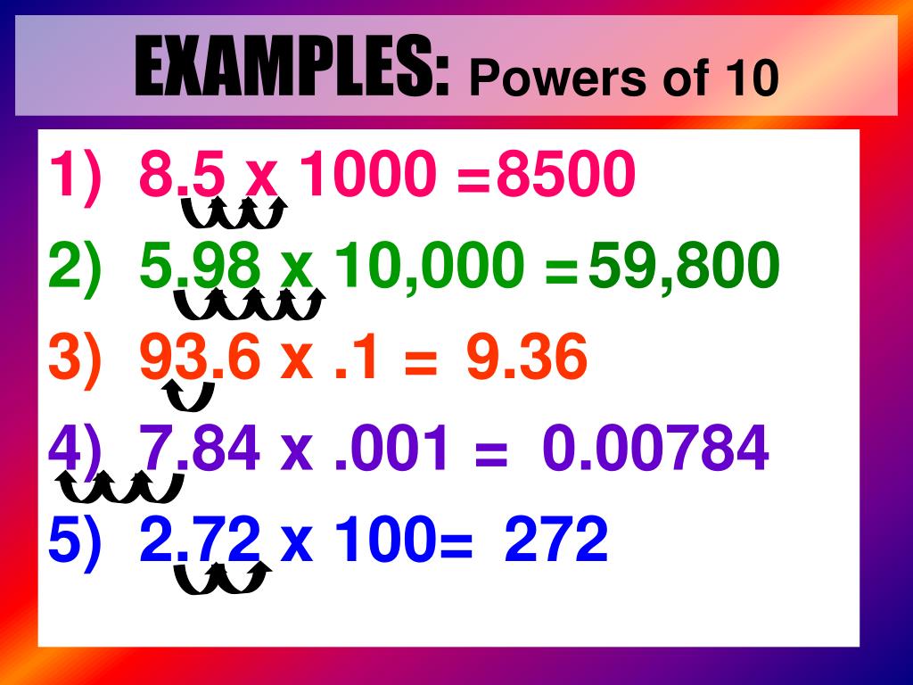 PPT - Multiplying Decimals including Powers of 10 PowerPoint ... PPT - Multiplying Decimals including Powers of 10 PowerPoint ...