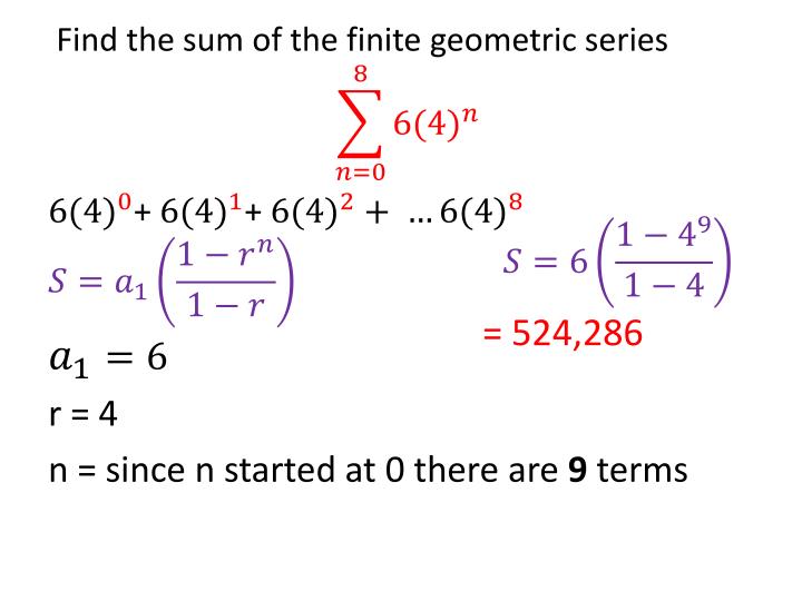PPT - 6.3 Geometric Series PowerPoint Presentation - ID:2666660