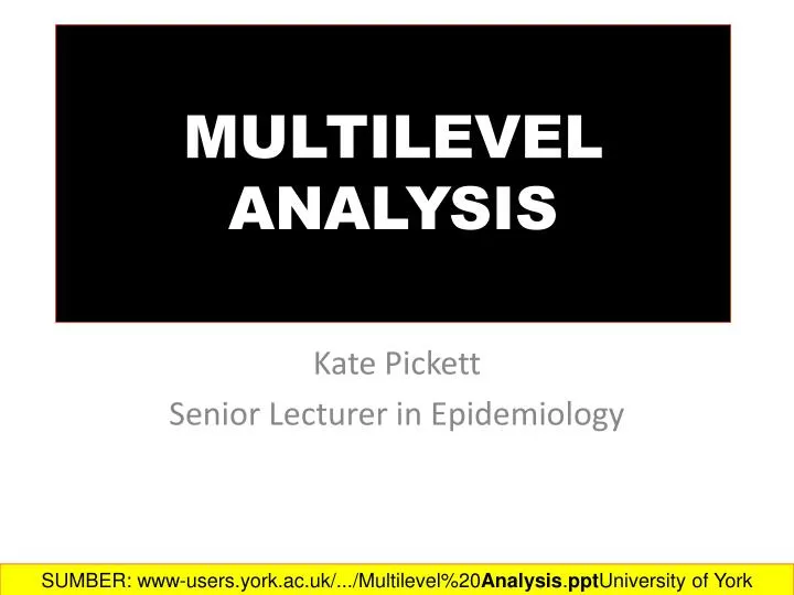 Ppt Multilevel Analysis Powerpoint Presentation Free Download Id