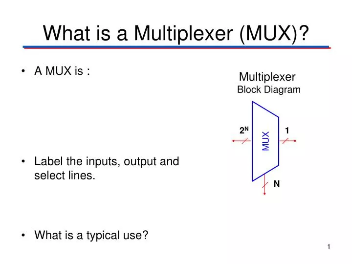 PPT - What is a Multiplexer (MUX)? PowerPoint Presentation, free ...