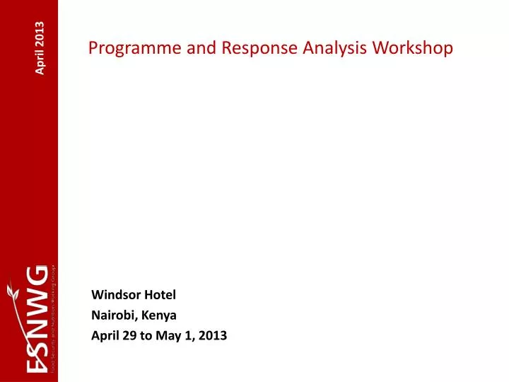 PPT - Programme and Response Analysis Workshop PowerPoint Presentation ...