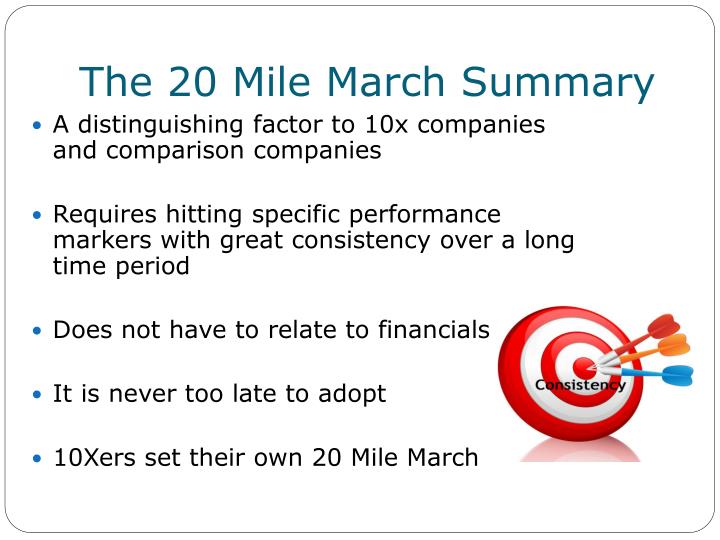 PPT - Great By Choice 20 Mile March PowerPoint Presentation - ID:2667959