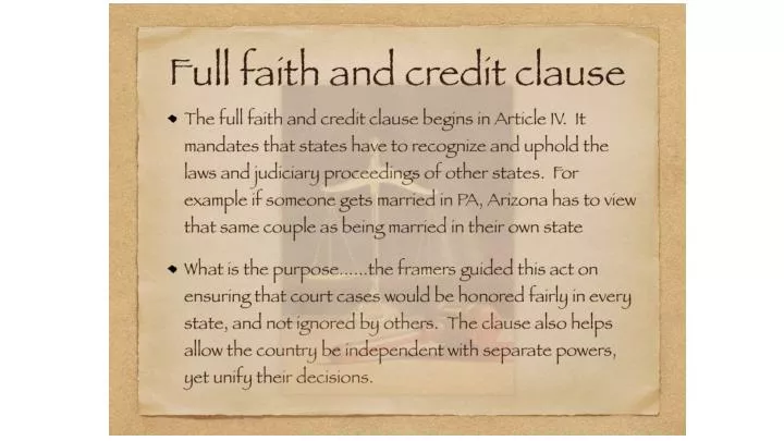 PPT - The supremacy clause PowerPoint Presentation, free download - ID ...