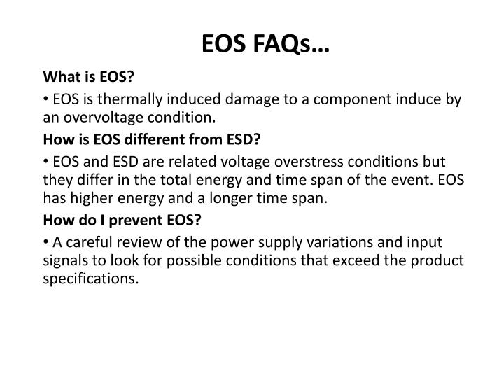 PPT - EOS (Electrostatic Overstress) PowerPoint Presentation - ID:2669577