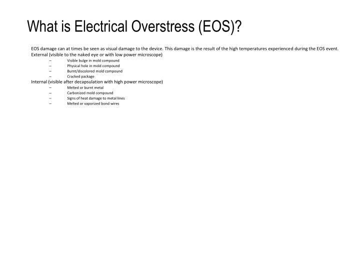 PPT - EOS (Electrostatic Overstress) PowerPoint Presentation - ID:2669577