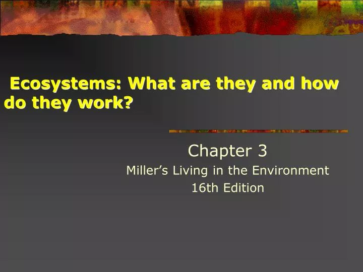 PPT - Ecosystems: What are they and how do they work? PowerPoint ...