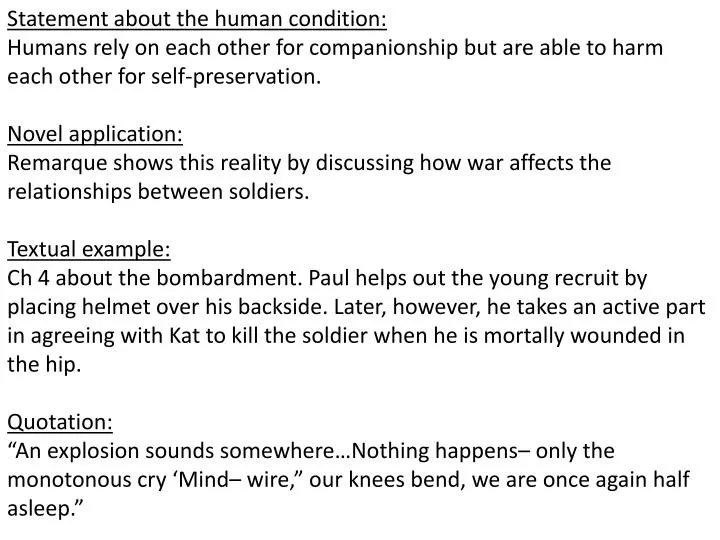 PPT - Statement about the human condition: PowerPoint Presentation ...