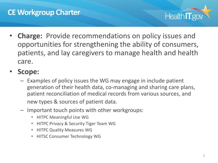 PPT HIT Policy Committee Consumer Empowerment Workgroup PowerPoint 