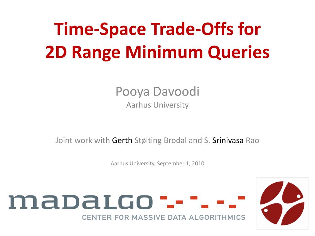 Ppt Time Space Trade Offs For 2d Range Minimum Queries Powerpoint Presentation Id2670715