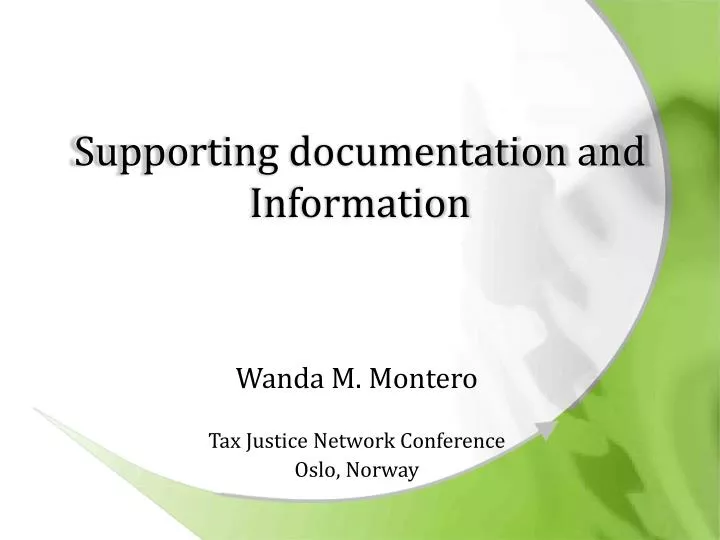 PPT - Supporting documentation and Information PowerPoint Presentation ...