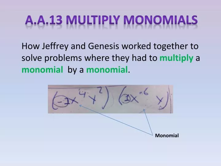 PPT - Monomial PowerPoint Presentation, free download - ID:2672718